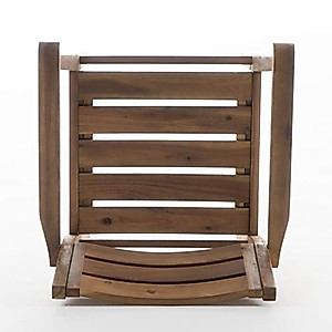 Christopher Knight Home Stamford Outdoor Acacia Wood Dining Chairs, 2-Pcs Set, Teak Finish