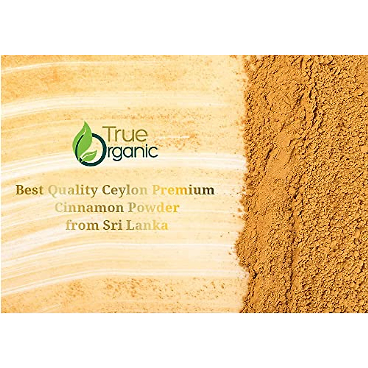 True Organic Ceylon Cinnamon Powder, 1 lb, Premium Grade Ceylon Cinnamon, Gluten Free Cinnamon Powder, Organic Cinnamon powder USDA & Kosher Certified, Non-GMO.