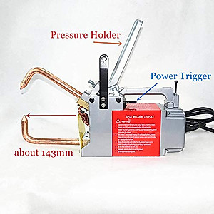 Spot Welder 230V/110V, Welding Thickness 1.5+1.5mm Steel Plat CE Portable Resistance Spot Welding Machine (A. 230V EU Plug)