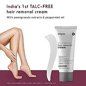 Sirona Hair Removal Cream for Women - 1.69 Fl Oz | with No Talc, No Harmful Chemicals | Ideal for Bikini Line,Underarm, Legs| Dermatologically Tested