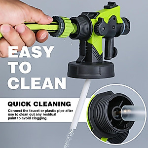 VITUU Paint Sprayer, 850W 1400ml HVLP Spray Paint Gun, 4 Copper Nozzles & 3 Spray Patterns Easy to Clean for Furniture, Cabinets, Fence, Walls, Door, Garden Chairs DIY Works etc