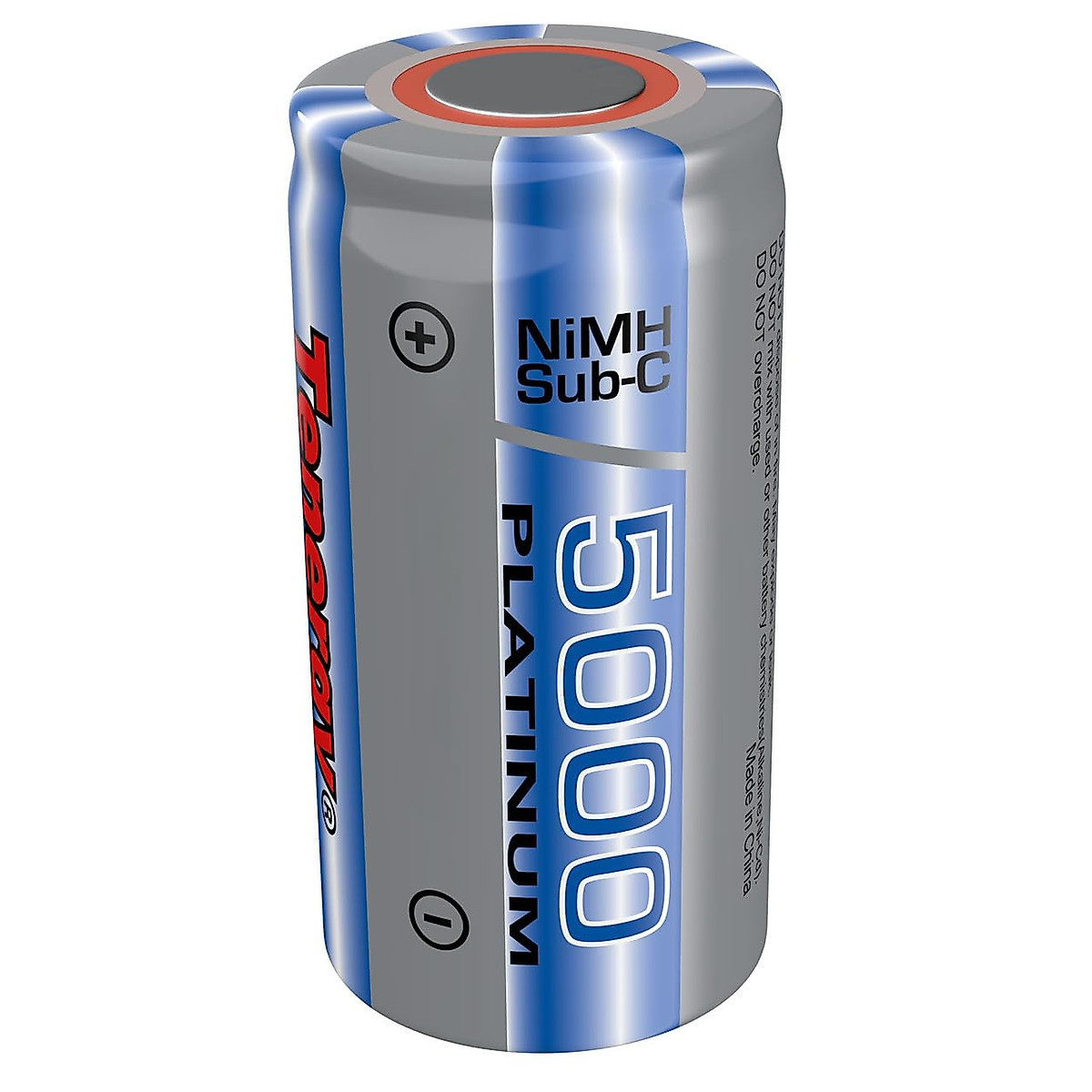 Tenergy Propel Sub C 5000mAh NiMH Flat Top Rechargeable Battery