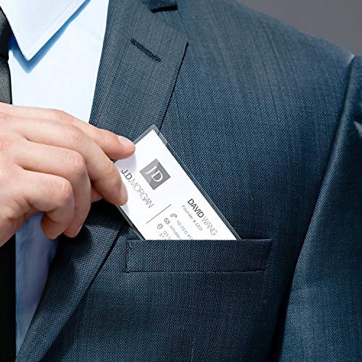 Everest Self Adhesive Laminating Pouches, Self Sealing Pouches for Cards, Waterproof, 2.6 x 3.9 Inches, 30 Sheets,10 Mil Thick, Gloss Finish Business Card, No Laminating Machine Needed