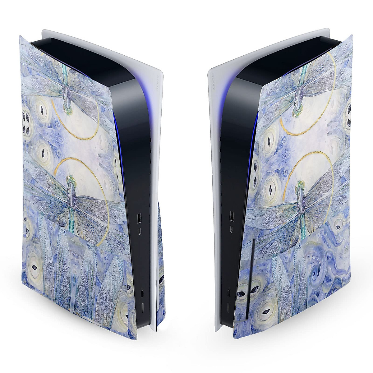 Head Case Designs Officially Licensed Stephanie Law Dragonfly Art Mix Vinyl Faceplate Sticker Gaming Skin Decal Cover Compatible With Sony PlayStation 5 PS5 Disc Edition Console
