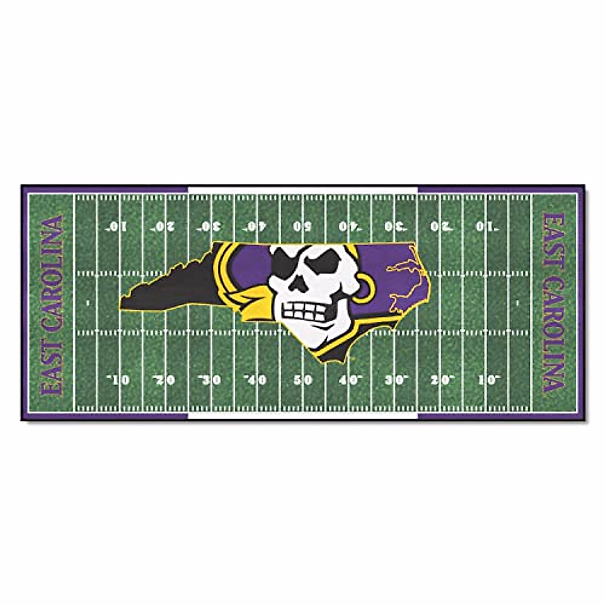 FANMATS 8452 East Carolina Pirates Field Runner Rug - 30in. x 72in.