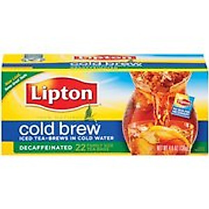 Lipton Cold Brew Decaffeinated Pitcher Size Tea Bags, 22ct tea bags - 2 Boxes