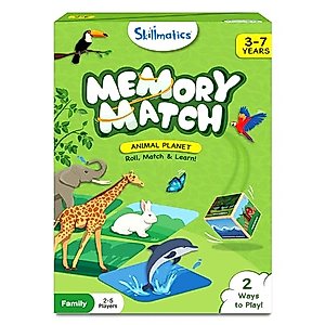 Skillmatics Board Game - Memory Match Animals, Fun & Fast Memory Game for Kids, Preschoolers, Toddlers, Gifts for Boys & Girls Ages 3, 4, 5, 6, 7