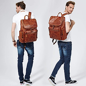 BOSTANTEN Men Leather Backpack bundle Mens Belts