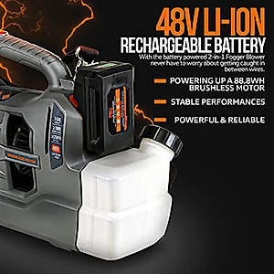 SuperHandy Leaf Blower/Sprayer Combo, ULV Fogger Machine, Cordless w/Battery & Charger 48V, 1 Gal Capacity - For Lawn & Garden, Hydroponics, Cleaning