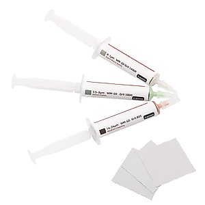 MORESUPERHARD 3Pcs Diamond Polishing Compound Polishing Paste，800 5000 14000 Grit for Marble Glass Metal Jewelry Metallographic Silver Gemstone，0.5 to 24 Micron，5 Gram with 20% of Diamond Powder