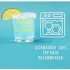 Personalized Printed 2.5oz 1pk Shot Glasses – Customized Gift for Women Men, Custom Message Name Date, Birthday Gift Ideas Friend Her Him, 21st Party Favors, Cute Funny, 16 Colors, Your Text Here