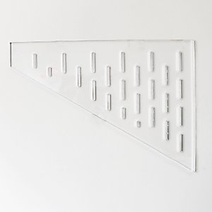 PIAOLGYI Replacement Shelf for IKEA Detolf,Triangular Acrylic Corner Shelves Extra Shelves Accessories Compatible with IKEA Detolf Glass Cabinet,11" x 15" (7mm) ﻿