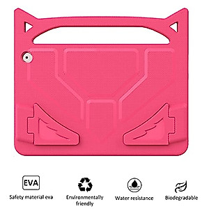 Fire HD 10 Tablet Case for Kids(11th Generation, 2021 Release)-SHREBORN Kids Friendly Shockproof Cover with Handle Stand for All-New Amazon Kindle Fire HD 10 Plus & 10 Kids Pro Tablets-Pink