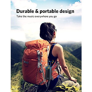 EarFun® UBOOM Bluetooth Speaker, [24W Stereo Sound] Boom Bass, 360° Surround Sound, Sweatshield™ IPX7 Waterproof, Indoor & Outdoor Modes, Dual Pairing, 24Hrs, Portable Wireless Speaker for iPhone etc