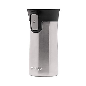 Contigo Unisex's Pinnacle Autoseal Thermobecher, Edelstahl-Reisebecher, Isolierbecher, auslaufsicher, Kaffeebecher to Go, Travel Mug mit Easy-Clean-Deckel, BPA-frei, 300 ml, Stainless Steel