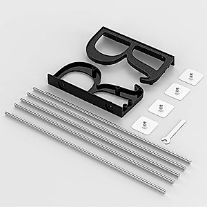 Yocice Wall Mounted Shoes Rack 3Pack/Can Store 6Pairs Sneakers and 6Pairs Slide Sandal,with Sticky Hanging Mounts, Shoes Holder Storage Organizer Shelf ,Door Shoe Hangers,Black,SM05-17.7inch length