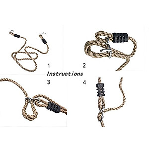 KINSPORY Length Adjustable Nylon Rope & Hanging Tree Straps (300 Lbs Limited) for Outdoor Swings/Hammock/Playground Set Accessories - 60''