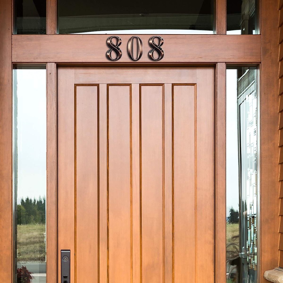 Jetec 20 Pieces 3D Mailbox Numbers 0-9 Self Adhesive 2 Inch Address Numbers Stickers Door House Style Street Mailbox Sign for Apartment Home Office(Bronze,20 Pieces)