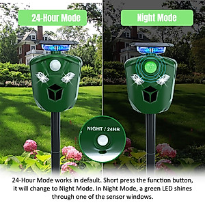 X-PEST 360° Solar Animal Repeller Motion Activated Deer Repellent Devices Ultrasonic Cat Deterrent Outdoor Waterproof Dog Repellent for Yard, Repel Raccoon Skunk Rabbit & More - USB Rechargeable