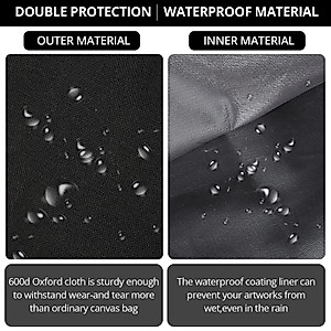 Art Portfolio Bag Case 20"x27",JIEJIEGS A2 Large Size Poster Board Storage Bag with Zipper and Handle Suitable Artist/Student for Artwork, Poster, Sketch Drawing, Photography, Solar Panel Storage