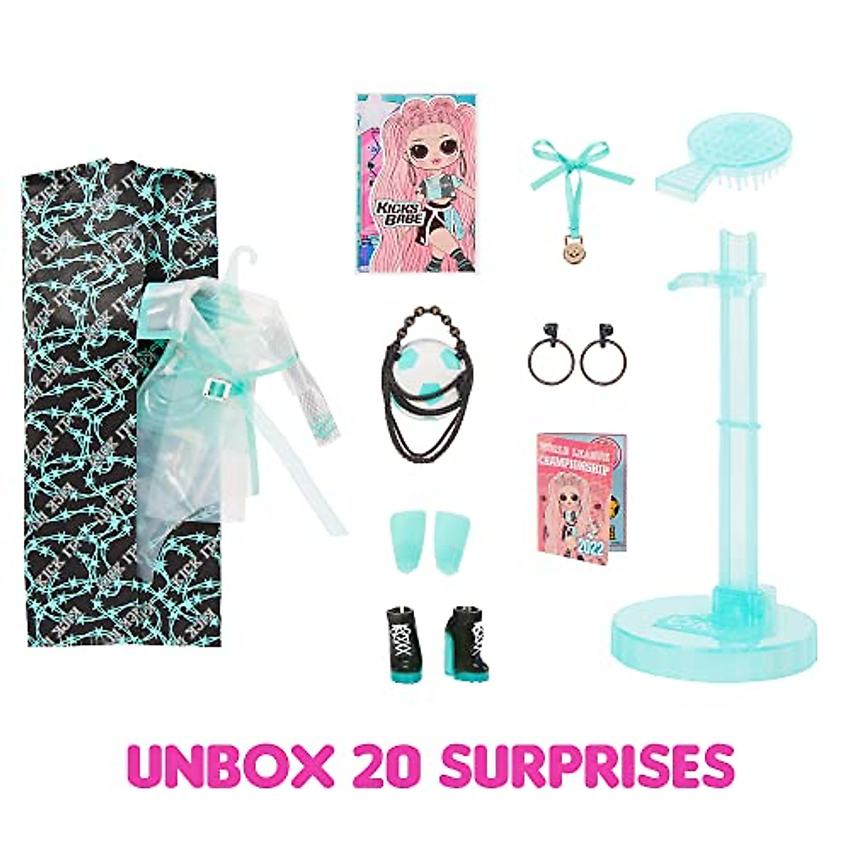 L.O.L. Surprise! LOL Surprise OMG Sports Fashion Doll Kicks Babe with 20 Surprises – Great Gift for Kids Ages 4+