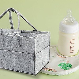 Dohia Baby Diaper Caddy Organizer Portable Nursery Essentials Storage Basket Nursery Storage Baby Car Bag D1-2306-MZMMB