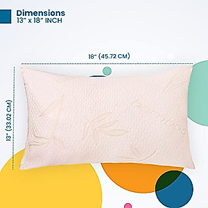 Sleepsia Toddler Pillow - Supersoft (13" X 18") Small Pillow with Bamboo Cover - Ultra Supportive Microfiber Baby Pillows for Sleeping - Golden