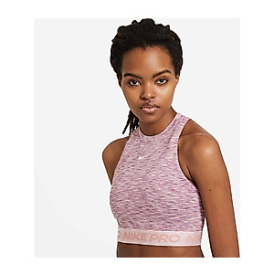 Nike Women's Space-Dyed Cropped Tank Top (Pink Glaze, X-Small)