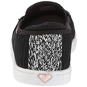 Roxy womens Minnow Slip on Shoe Sneaker, New Black, 8 US
