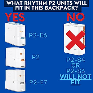 o2totes Backpack Fit For Rhythm Healthcare P2 POC, Lightweight backpack compatible with Rhythm Healthcare P2