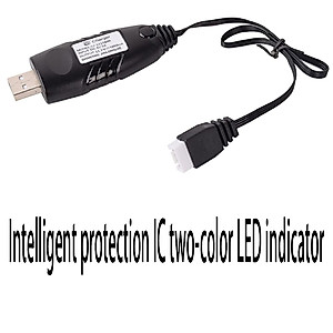 2 Pack 11.1V 1.5A USB Charger Cable Suitable for RC Car Boat Airplane Drone Airsoft 11.1V 3S 3 Cell Lipo Battery / 11.1V USB New