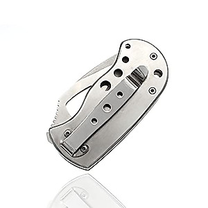 BYKCO Compact Pocket Knife, Minimalist EDC Portable Everyday Carry, Folding Mini Small Decent Hunting Knife, Box Cutter, Promotion Gift Button