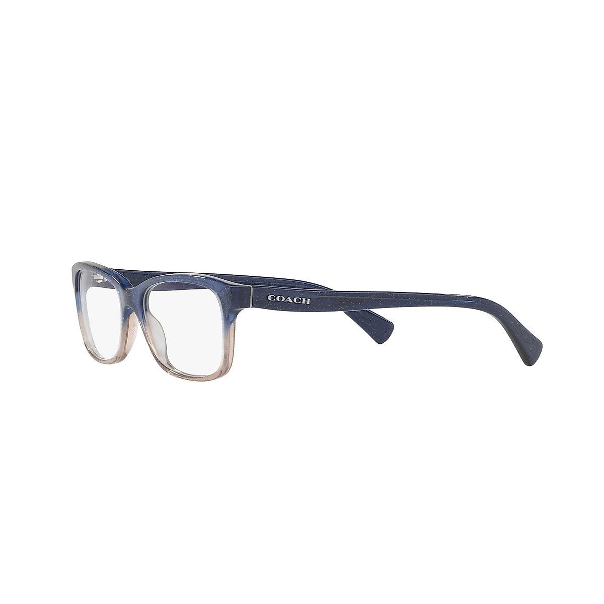 Coach HC6089 Prescription Eyewear Frames, Blue Beige Glitter Gradient/Demo Lens, 51 mm