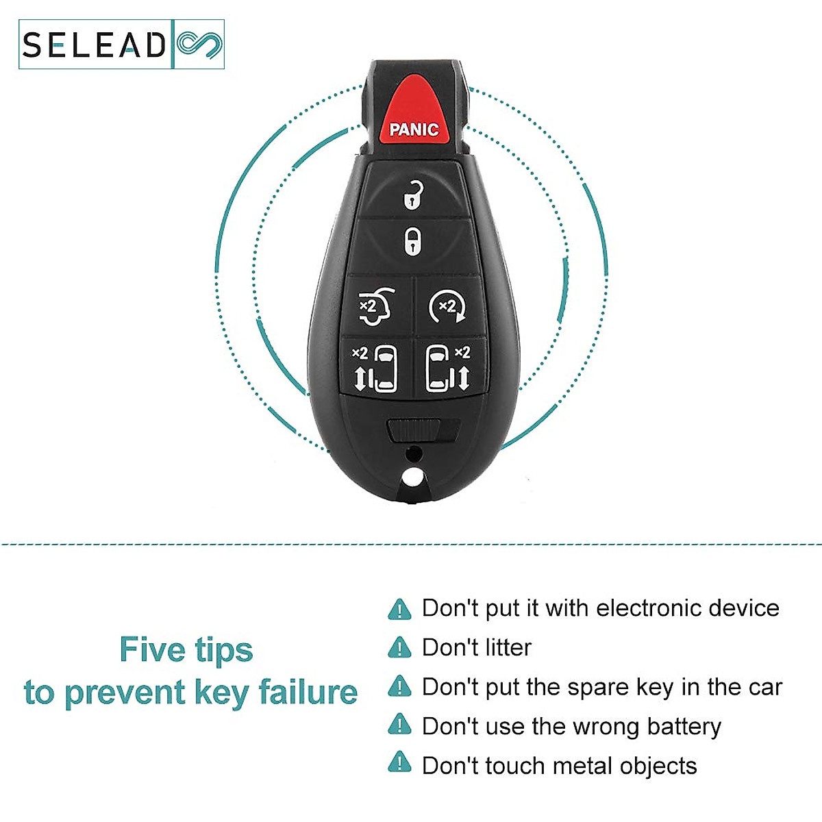SELEAD Flip Key Fob 7 Buttons Keyless Entry Remote fit for 2008-2015 Town andamp Dodge Grand Caravan Volkswagen Routan Antitheft Keyless Entry Systems M3N5WY783X 2pcs US Stock
