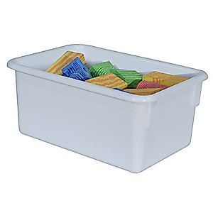 Wood Designs Kids White Rectangular Storage Tray