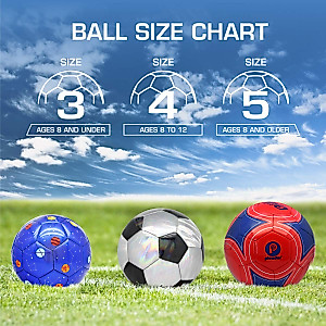 PP PICADOR Kids Youth Soccer Ball, Sparkling Classic Soccer Balls for Girls Boys Student Children Training School Indoor Size 4(White)
