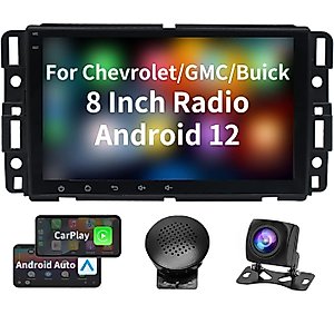 2023 New Android 12 Replacement Radio for Chevy Silverado GMC Acadia Buick Enclave Car Stereo,Bruynic 8" IPS Touchscreen Head Unit With Car Play, Android Auto & Mirroring Come with a AHD Backup Camera