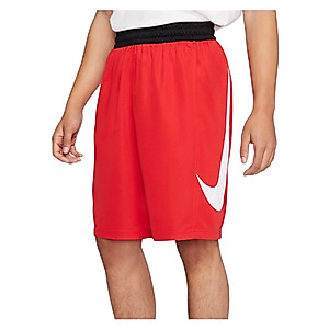 Nike Men's HBR Loose Fit Basketball Shorts (Red, Large)