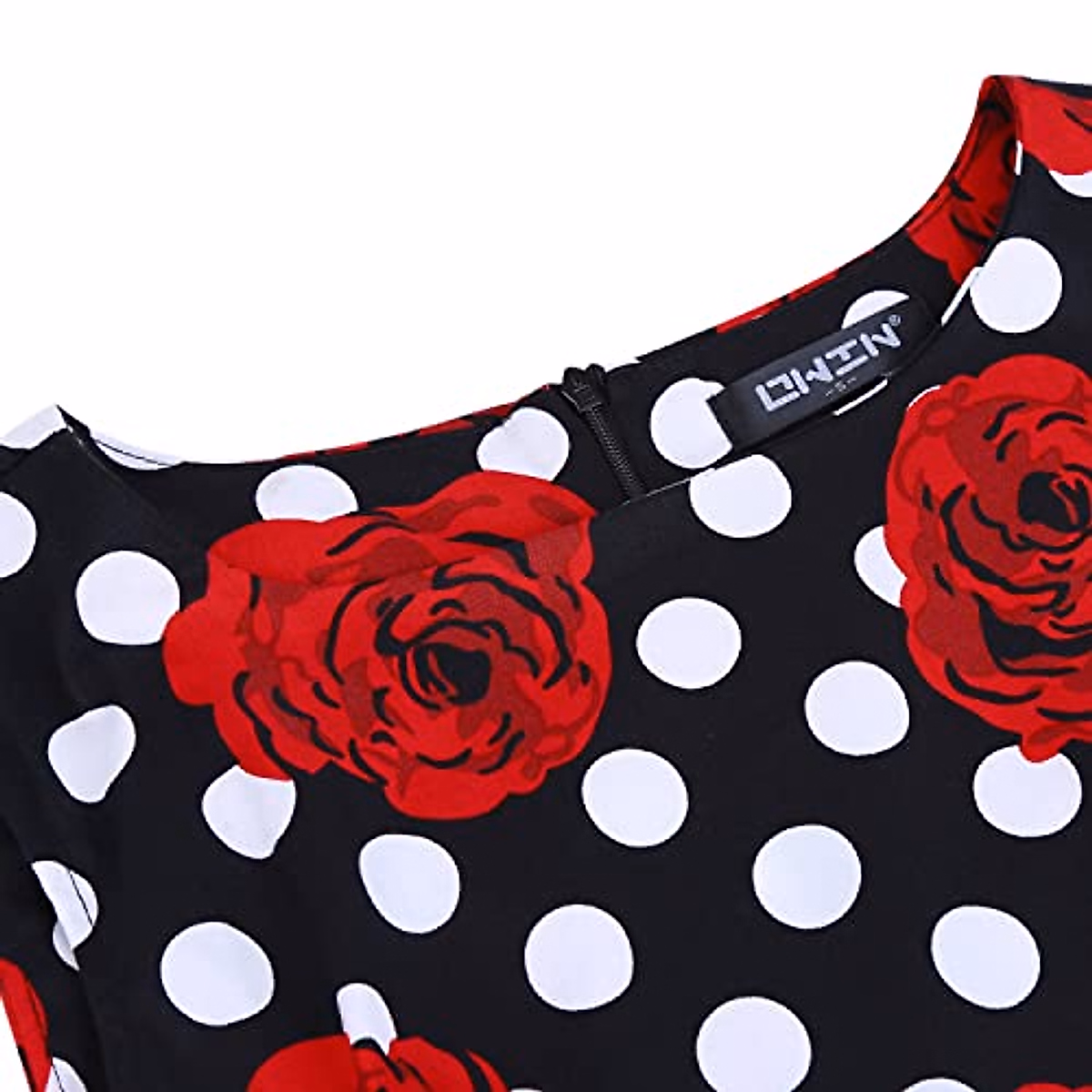 OWIN Women's Vintage 1950's Floral Spring Garden Picnic Dress Party Cocktail Dress