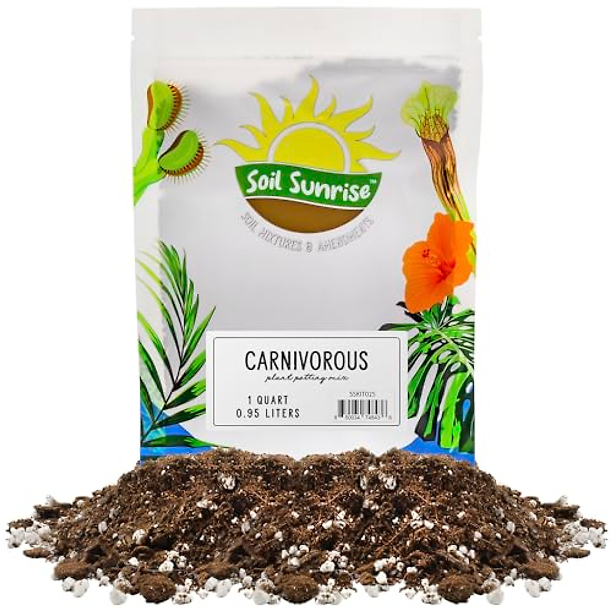 Carnivorous Plant Potting Soil Mix (1 Quart), Ideal Additive for Venus Fly Traps, Sundews, and Pitcher Plants