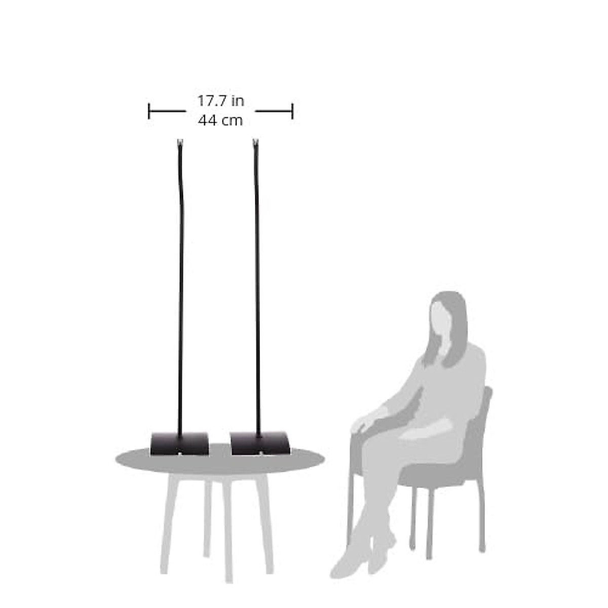 Bose UFS-20 Series II Universal Floor Stands (Pair of 2) - Black