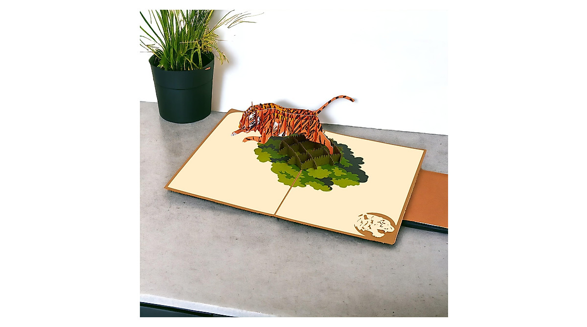 Rykamia Tiger 3D Pop Up Card for Any Occasion