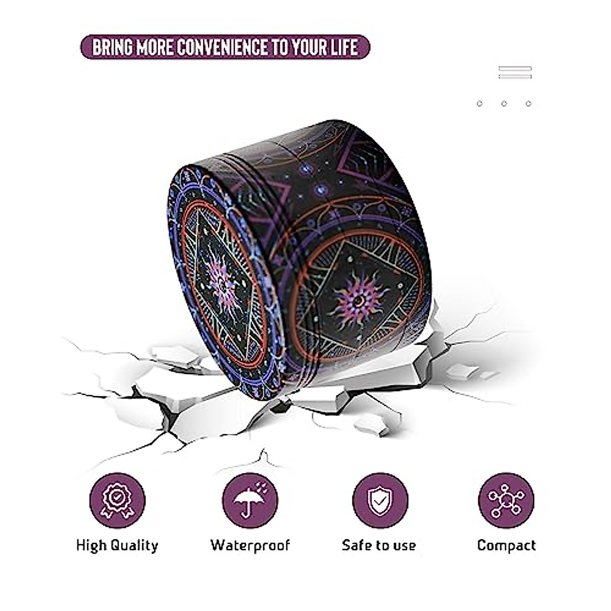 2.5" Grinder, Premium Stainless Steel Manual Grinder,Compact Size with Unique Pattern Design, Versatile Grinder(divination)