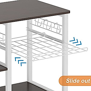 soges 3-Tier Kitchen Baker's Rack Utility Microwave Oven Stand Storage Cart Workstation Shelf, W5s-B