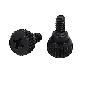 uxcell PC Computer Case Metal Thumbscrews Thumb Screws Black 20pcs