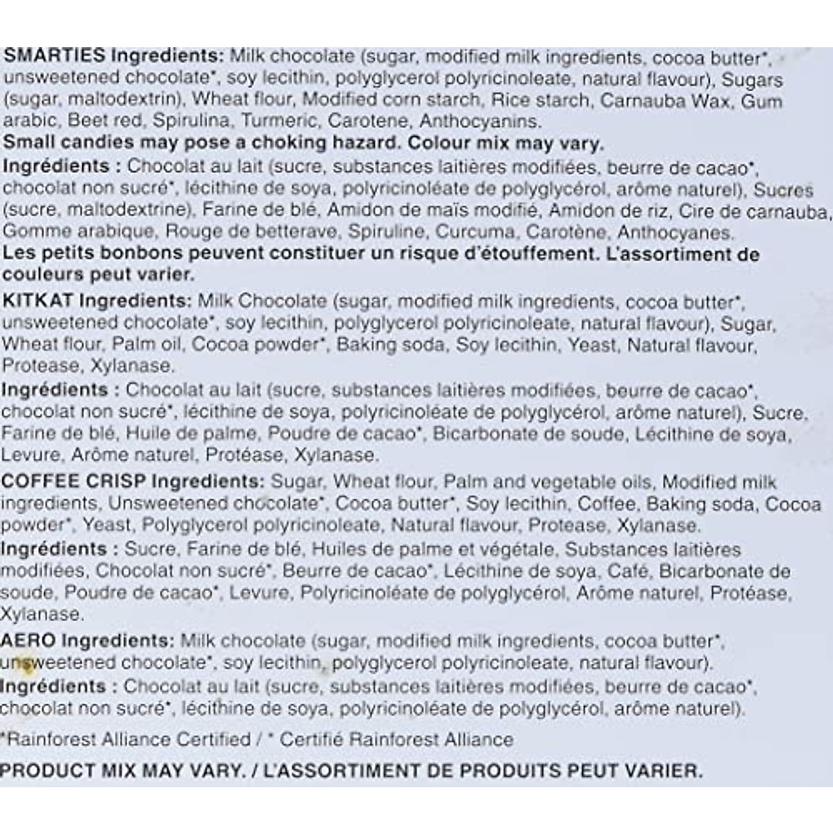 Nestle 125 Halloween Mini Chocolate Bar 1.29/2.8lbs (Imported from Canada)