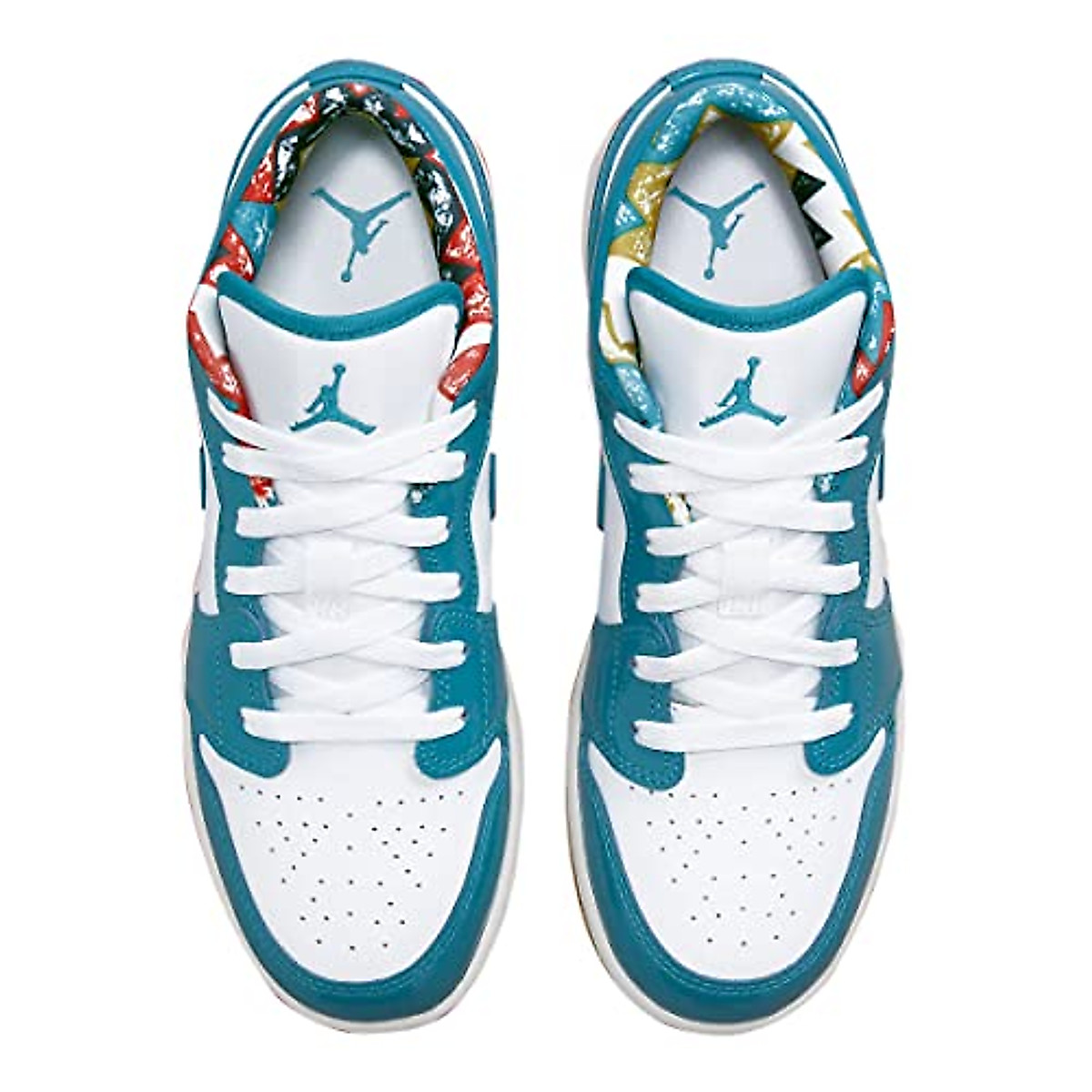 Jordan Big Kid's 1 Low SE Barcelona Cyber Teal/Cyber Teal-White (DM0589 400) - 4