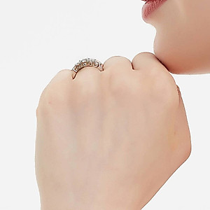 BERRICLE Sterling Silver Flower Cubic Zirconia CZ Fashion Ring for Women, Rhodium Plated Size 9