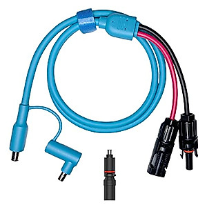 KarlKers Solar Panel Connector to DC 8mm Adapter Cable, Waterproof 8mm DC Connector with DC8020 Converter, Solar Connector to DC8mm for Solar Generator Portable Power Station 12AWG Heavy Duty Wire