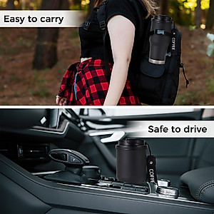 LATTPLYN Travel Coffee Mug, 18 oz Insulated Coffee Cup with Lid, Leakproof Stainless Steel Double-Wall Insulation Coffee Tumbler For Hot/Ice Coffee Tea Reusable Vacuum Thermal Thermos(Black-2, 18 oz)